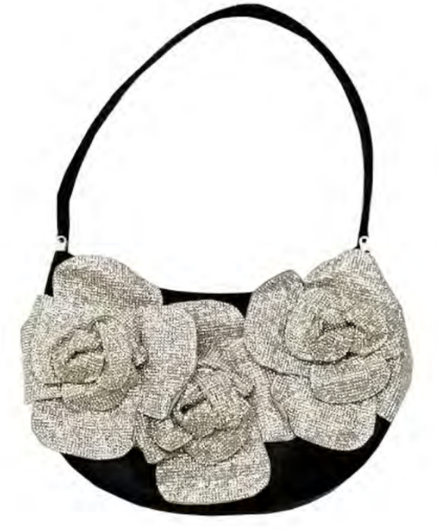 Rosette Evening Bag - Black – Marta's of Raleigh